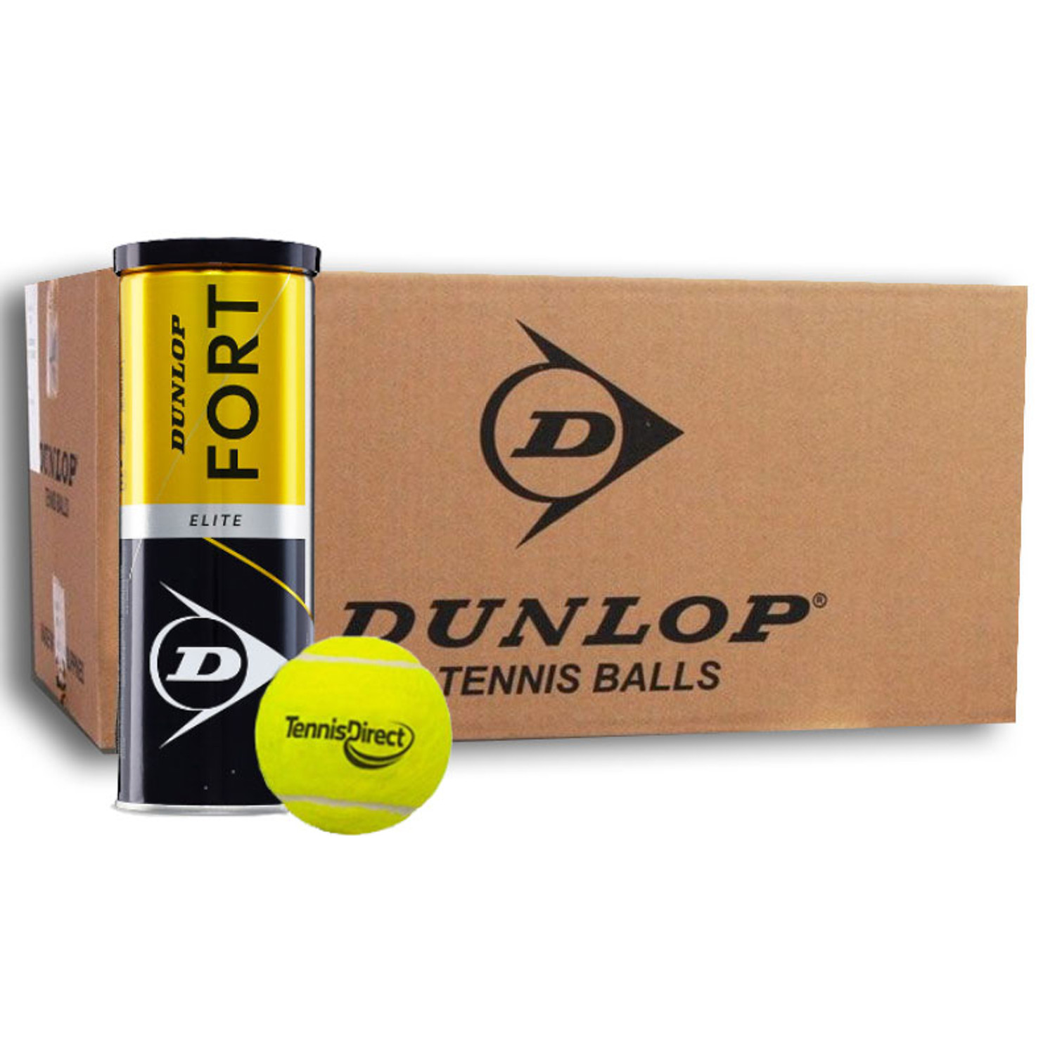 Dunlop Fort Elite TennisDirect Logo Bal 24x3 st. » TennisDirect.nl