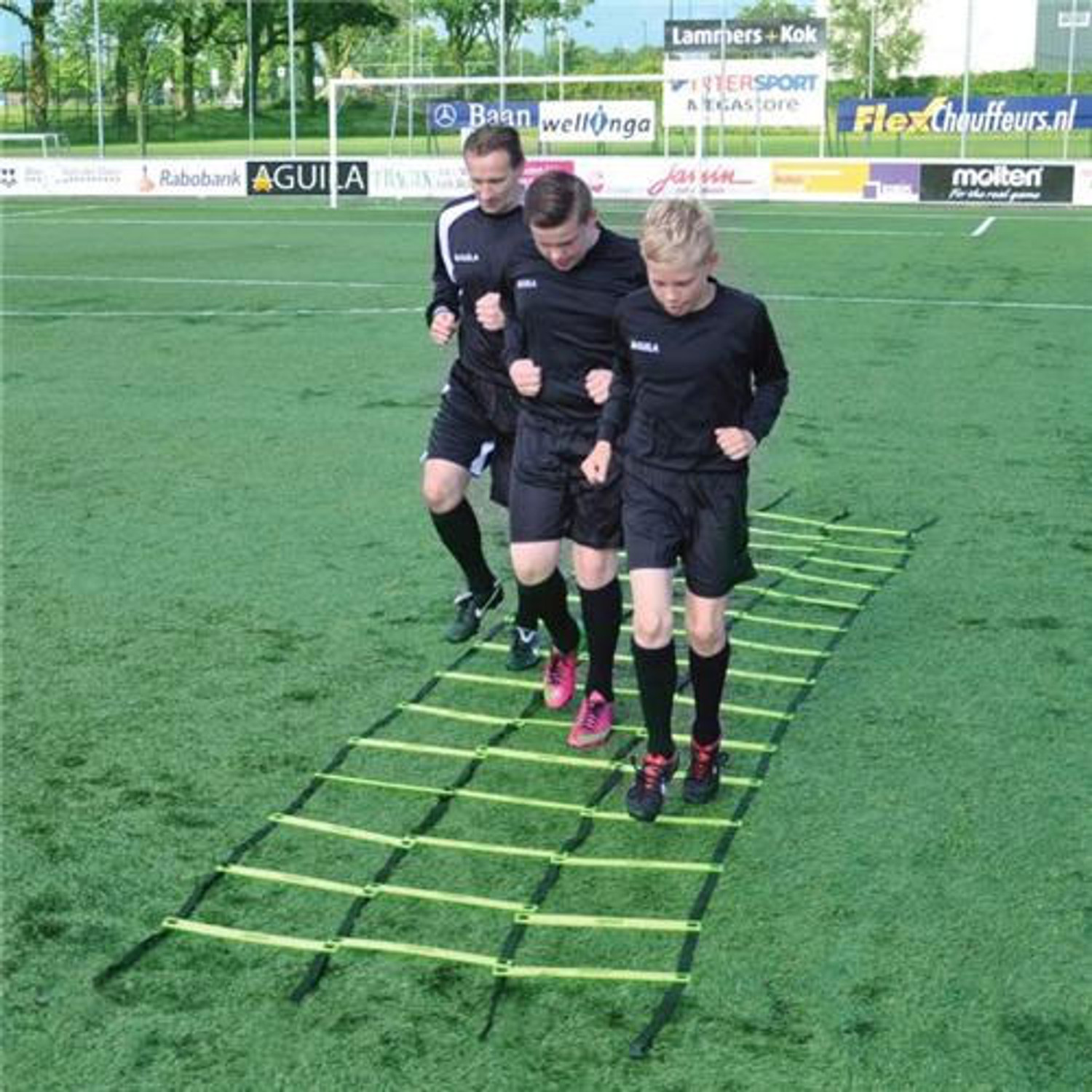 Trainingsladder 3 Baans - 6 Meter - verstelbaar | Bij VoetbalDirect.nl