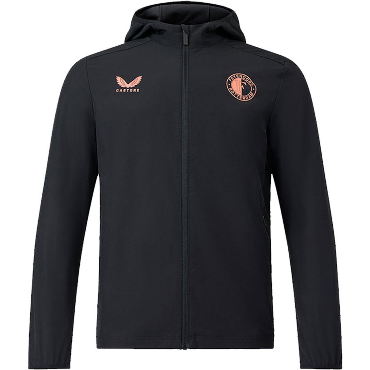 Castore Feyenoord Travel Hooded Jacket | Bij VoetbalDirect.nl