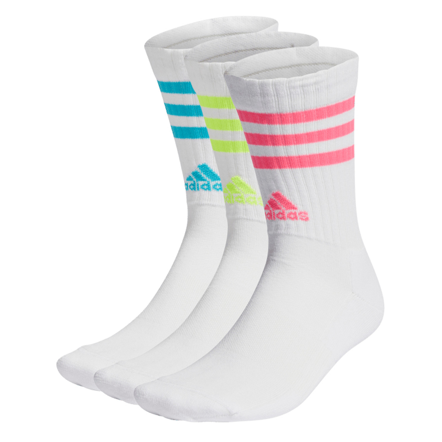 adidas 3 Stripes Cushioned 3-Pack Crew Socks » TennisDirect.nl