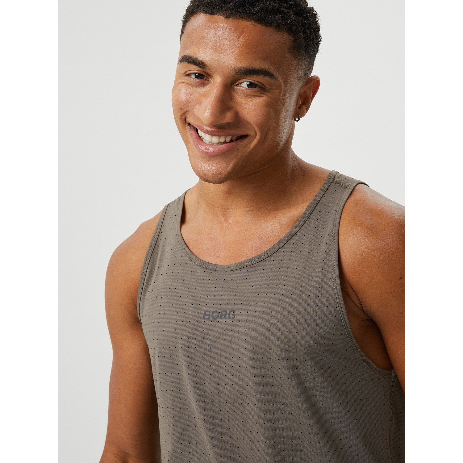 Björn Borg Borg Running perforated Singlet Heren - RunningDirect.be