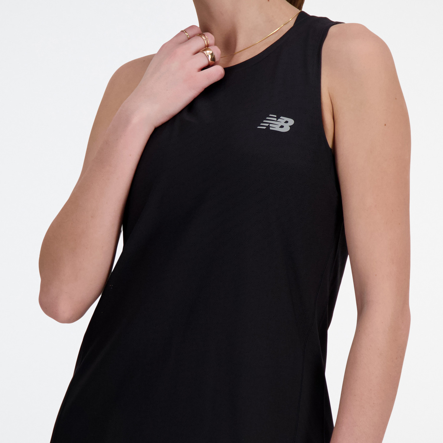 New Balance Jacquard Singlet Dames - Runningdirect.nl