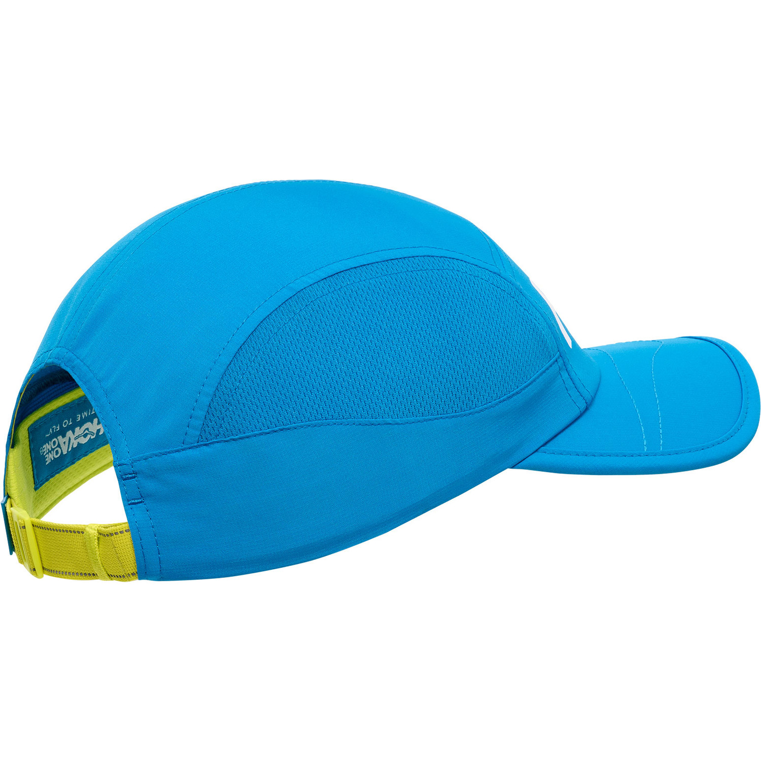 blue running cap