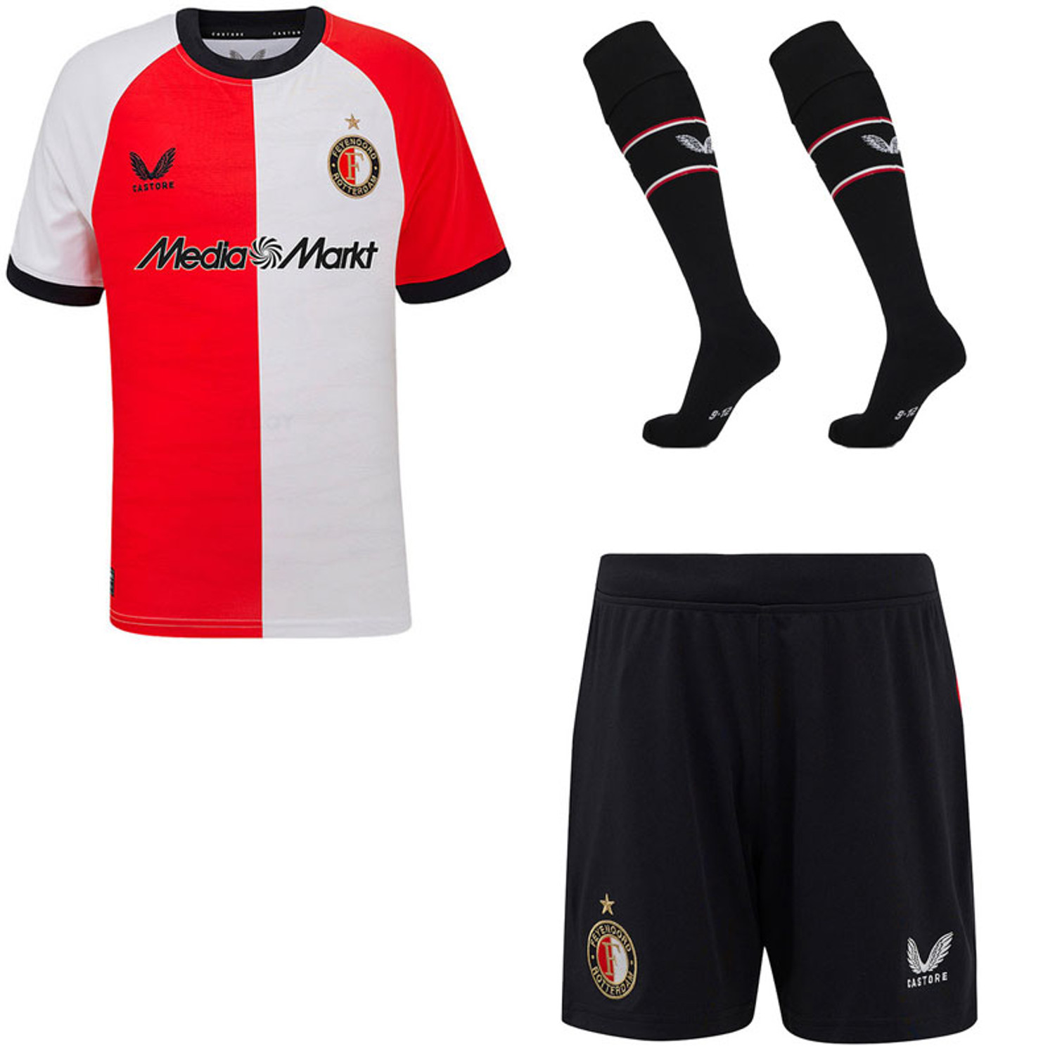 Castore Feyenoord Thuis Tenue Kids | Bij VoetbalDirect.nl