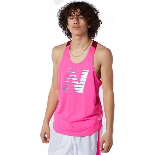 New Balance Printed Fast Flight Singlet Men - Runningdirect.nl